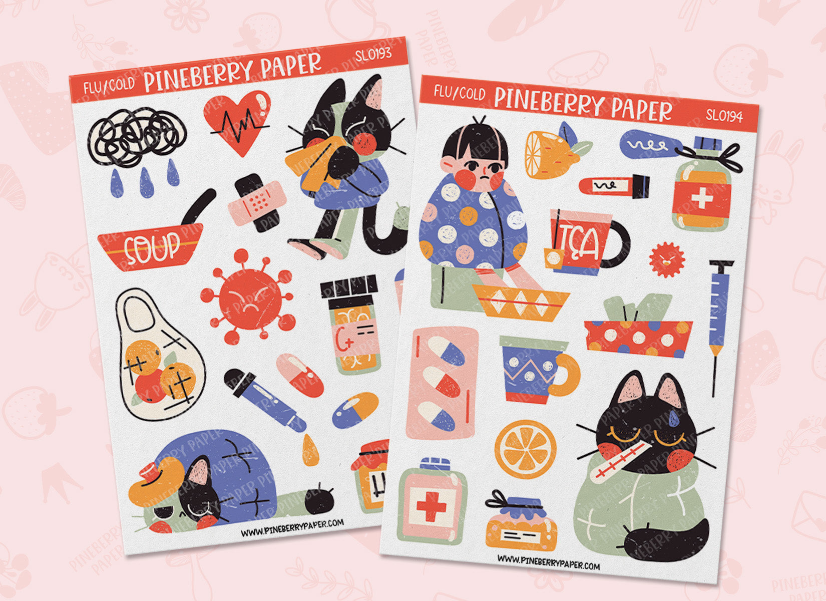 Pineberry Paper Stickers, Washi, Traveling Postcards, & Stationery