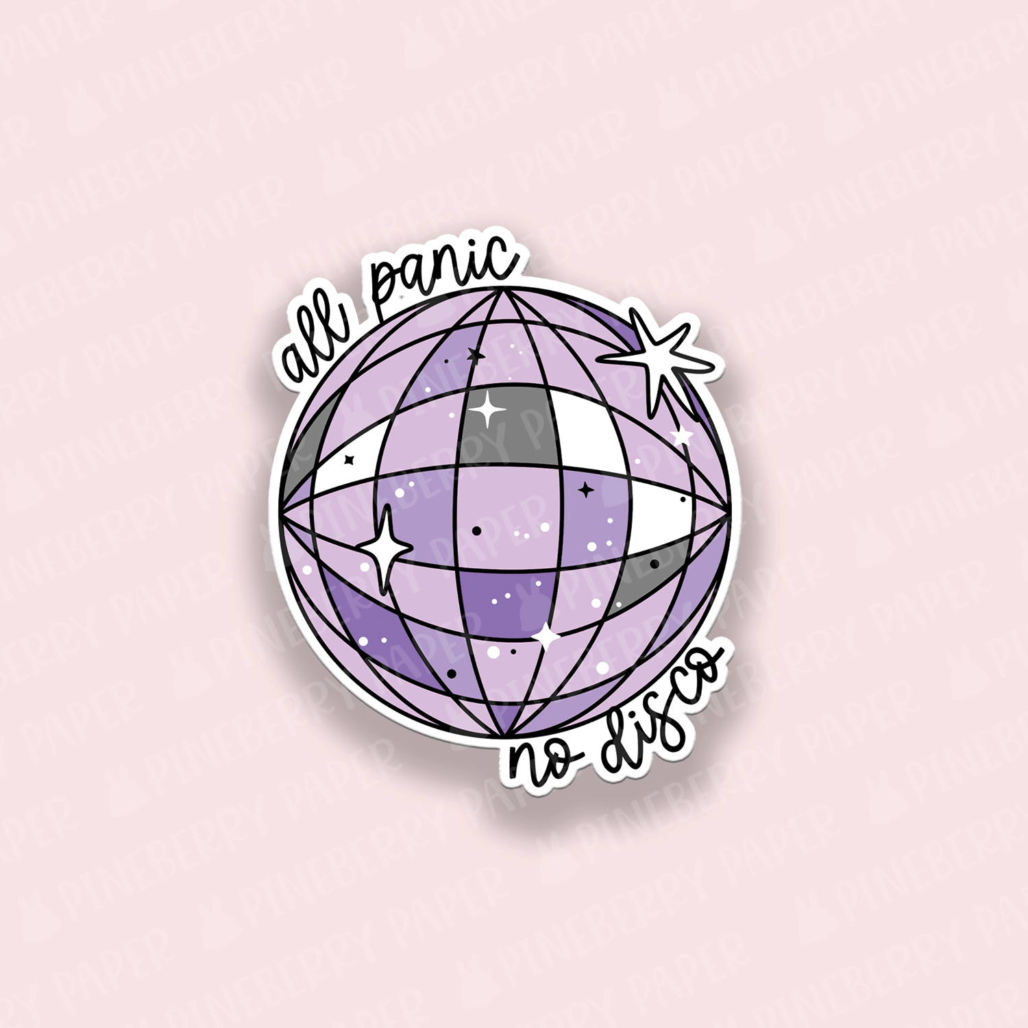 All Panic No Disco Vinyl Sticker – Pineberry Paper